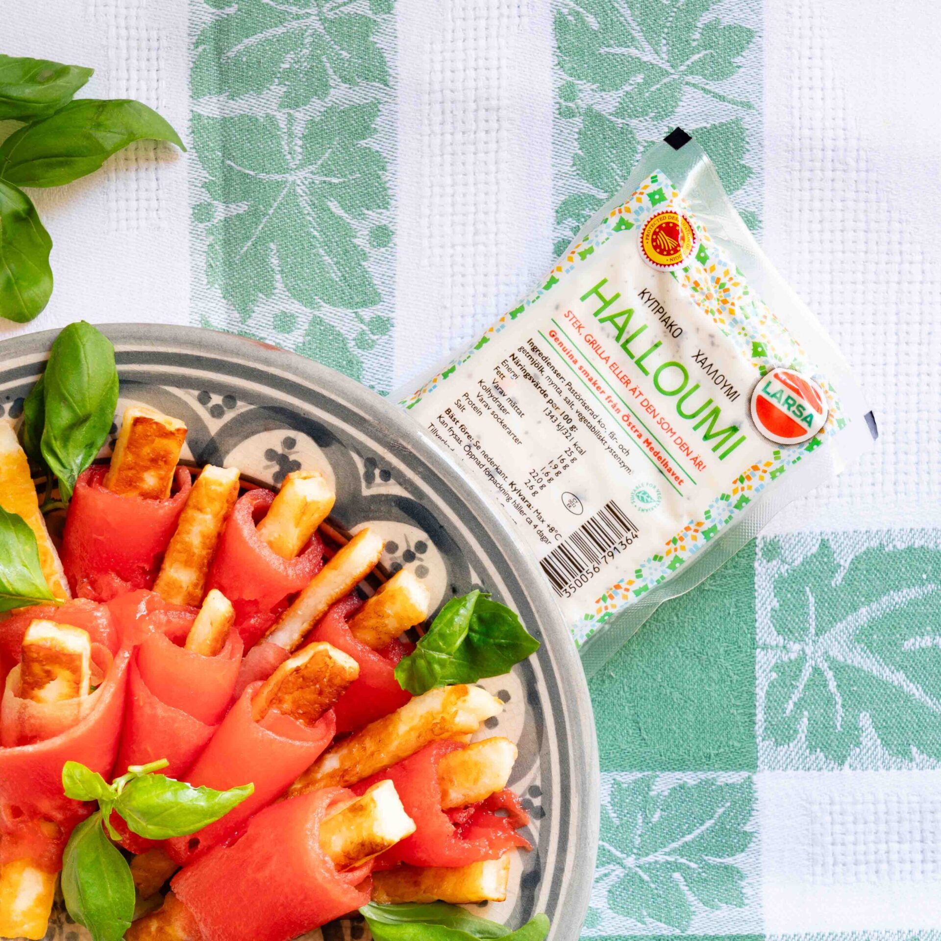 Mini vattenmelon och halloumi wraps | Larsa Foods